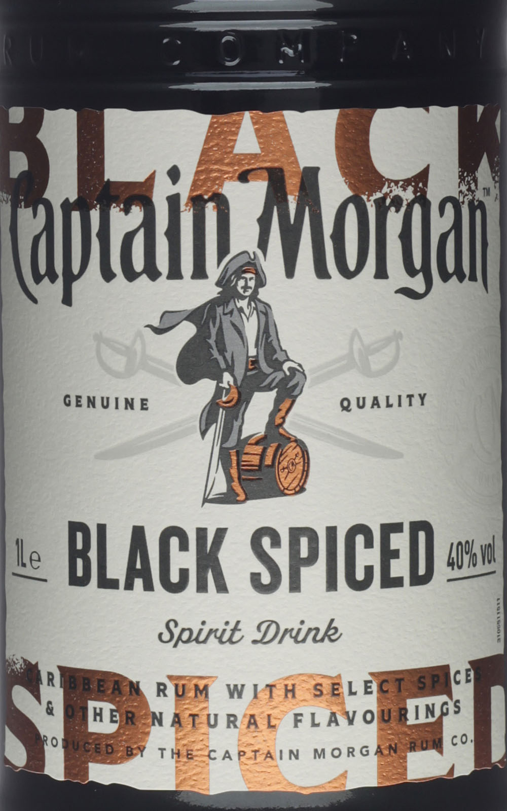 Captain Morgan Black Spiced 1 Liter 40 % Vol.