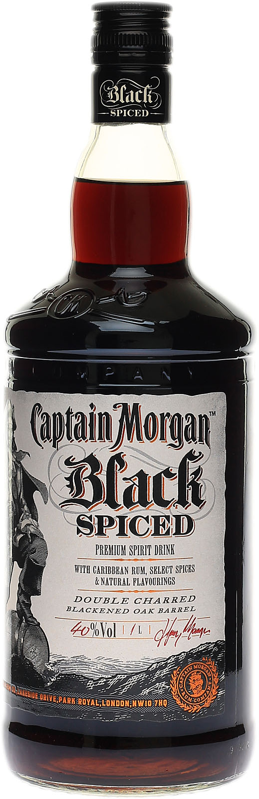 Captain Morgan Black Spiced 1 Liter 40 % Vol.