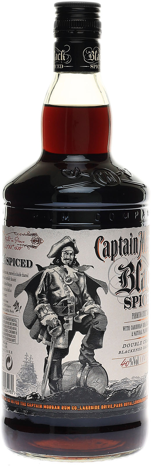 Captain Morgan Black Spiced 1 Liter 40 % Vol.