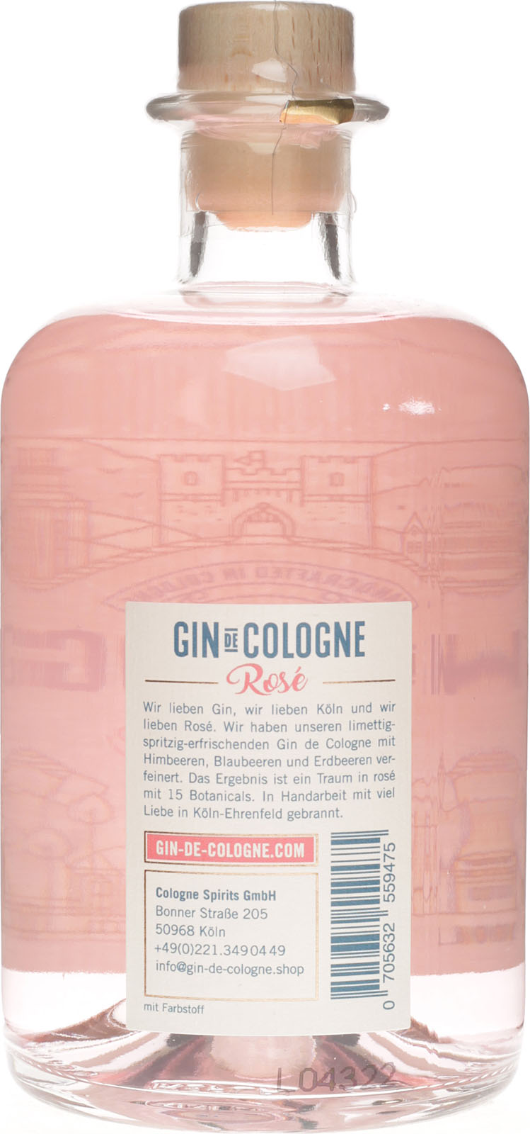 Gin de Cologne Rose 0,5 Liter 42 % Vol. bei uns im Shop
