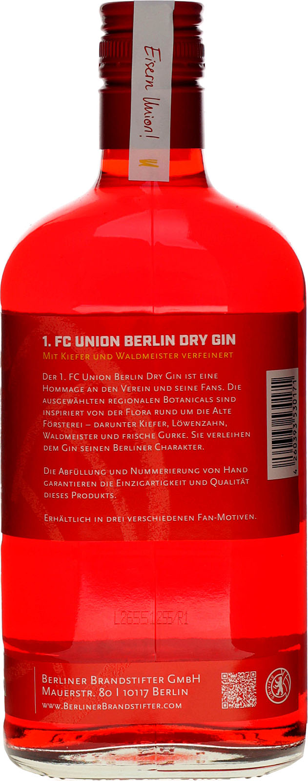 Berliner Brandstifter Dry Gin 1. FC Union Berlin kaufen