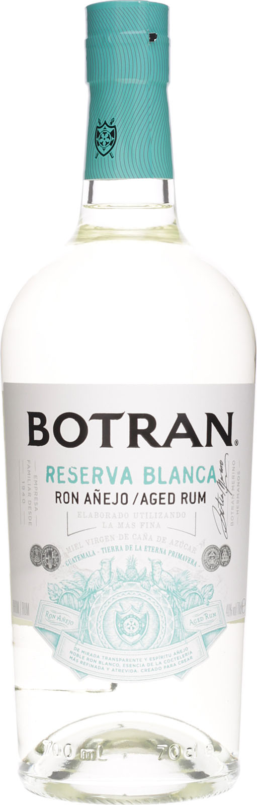 Botran Reserva Blanca Rum 0,7 Liter 40% Vol.