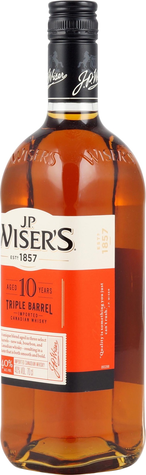 J.P. Wiser´s Triple Barrel Canadian Whisky (10 Jahre) 0