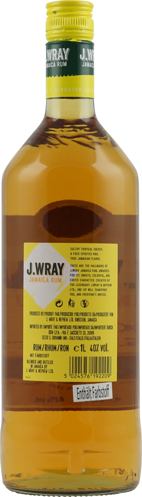 J.Wray Gold Jamaica Rum 1 Liter 40% Vol.