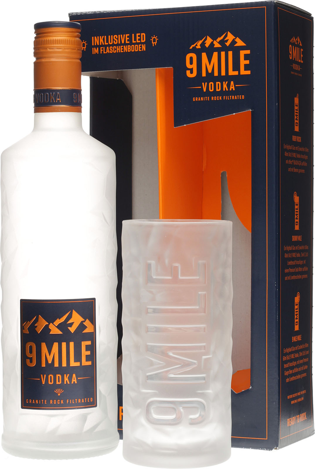 9 Mile Vodka + Highball Glas günstig und schnell im Sho