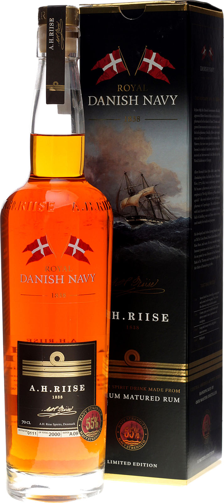 A.H. Riise Royal Danish Navy Rum mit 55 % Vol. kaufen