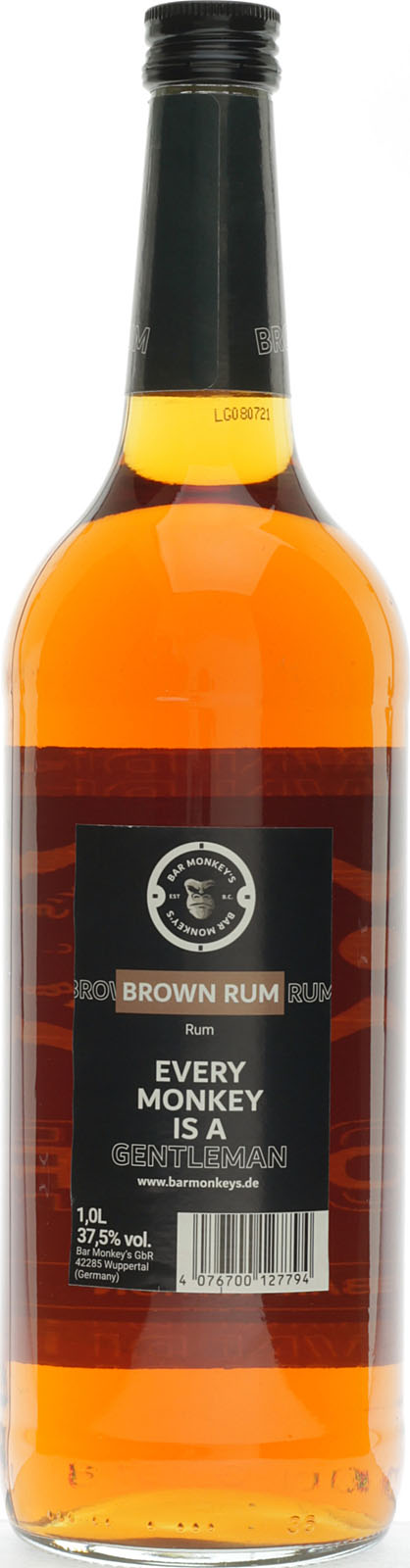 Bar Monkey's Brown Rum 1,0 Liter 37,5 % Vol. im Shop ka