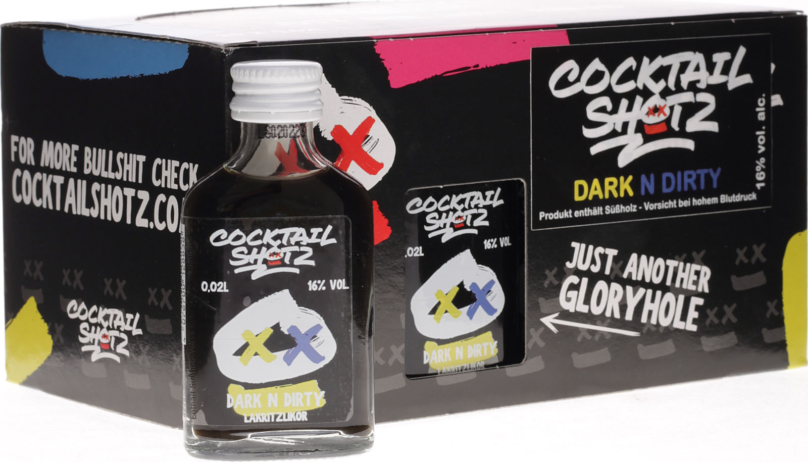 Bar Monkey's Cocktail Shotz Dark N Dirty Glas 20x 0,02
