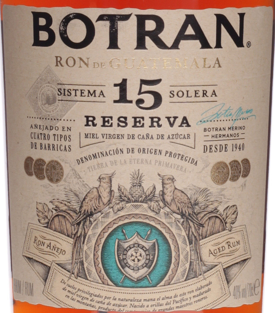 Botran Reserva Rum (Solera 15 Jahre) 0,7 Liter 40% Vol.