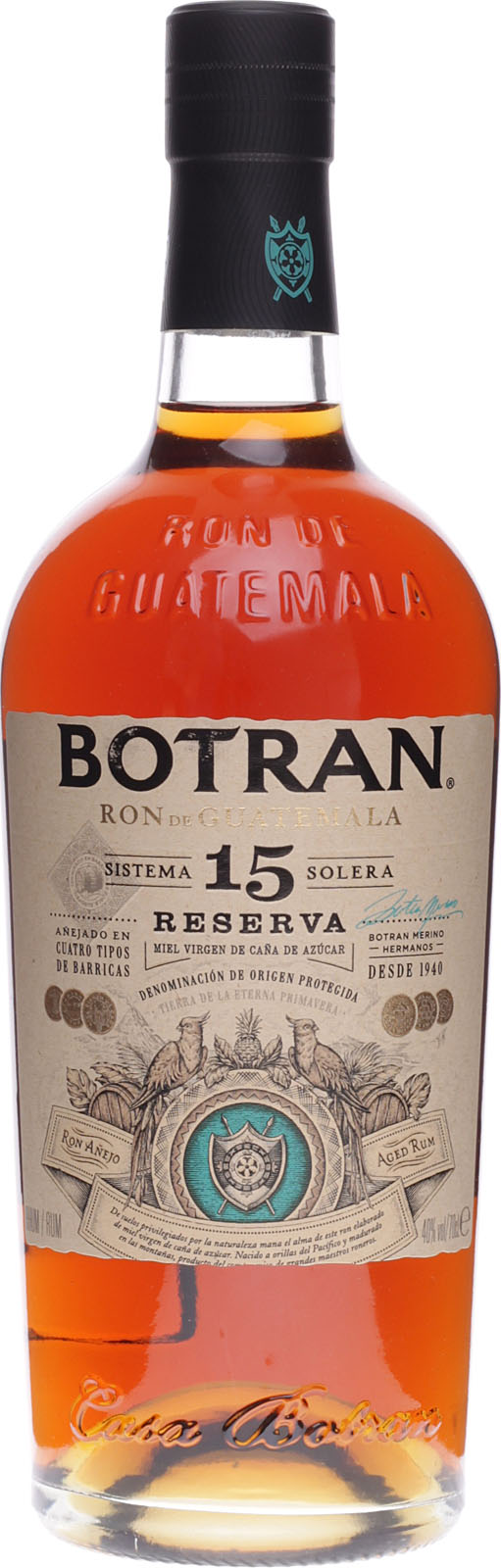 Botran Reserva Rum (Solera 15 Jahre) 0,7 Liter 40% Vol.