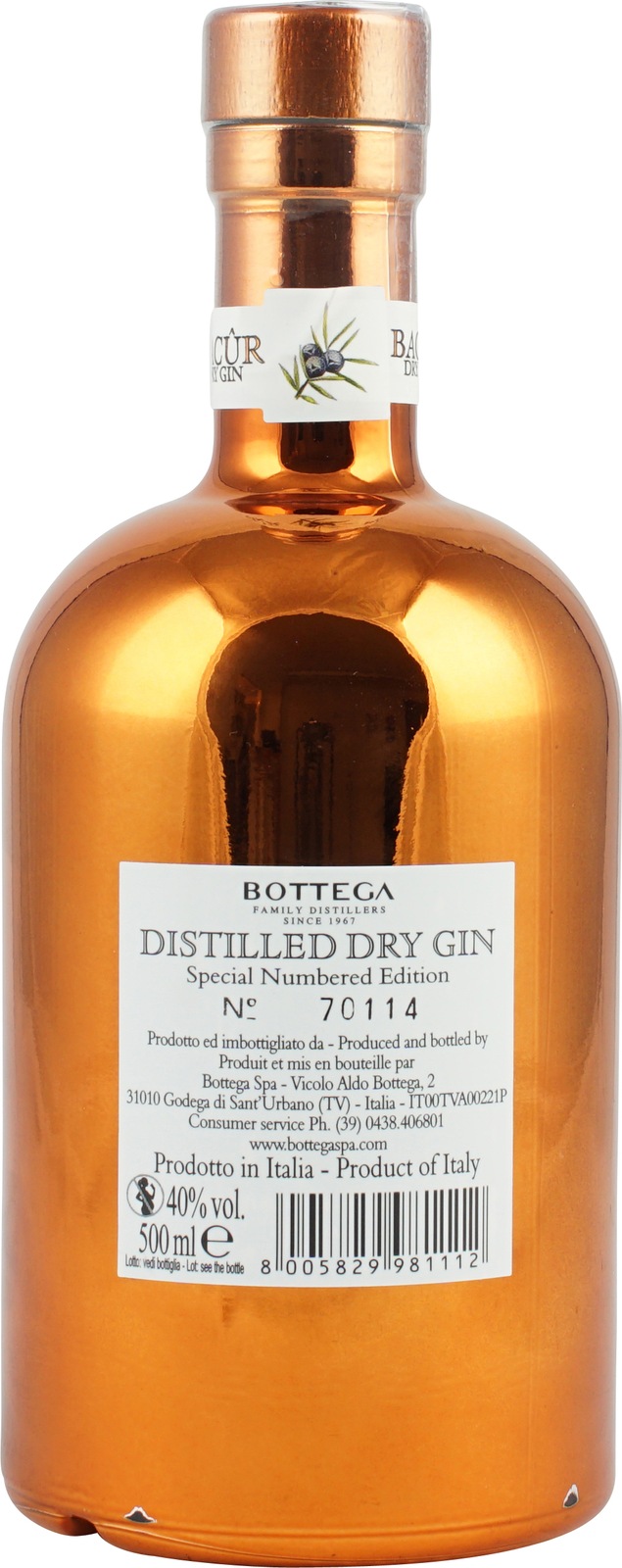 Bottega Bacur Dry Gin Italienischer Genuss