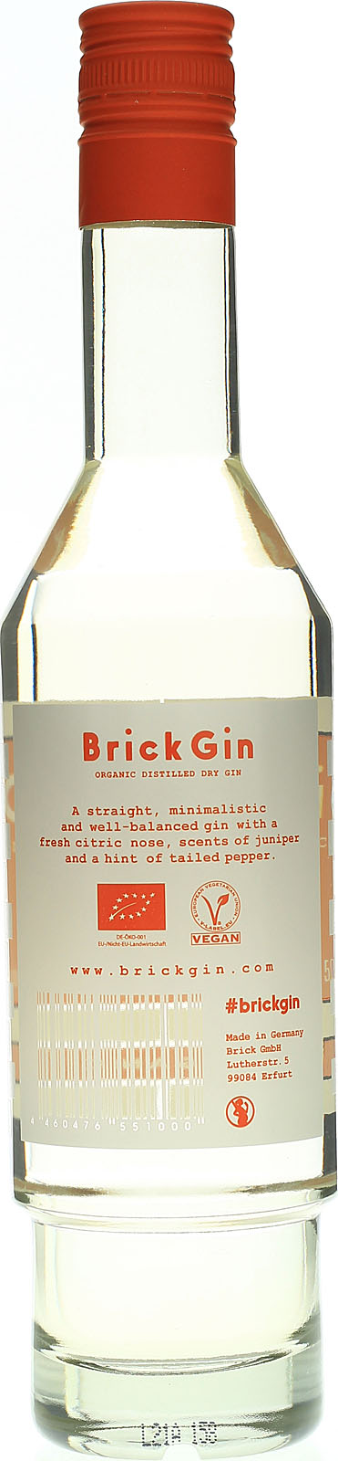 Brick Straight Organic Dry Gin BIO 0,5 Liter 40% Vol. a