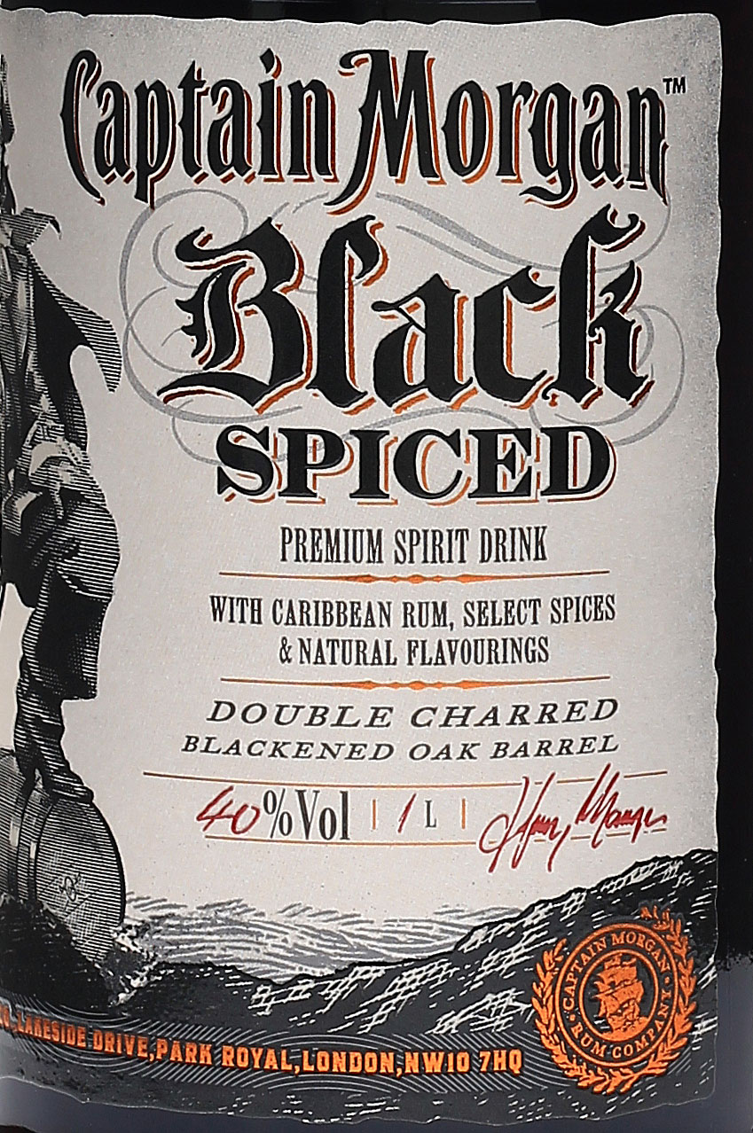 Captain Morgan Black Spiced 1 Liter 40 % Vol.