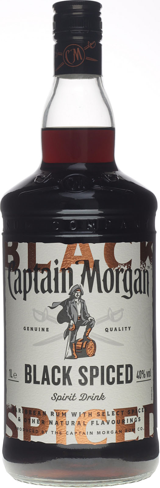 Captain Morgan Black Spiced 1 Liter 40 % Vol.