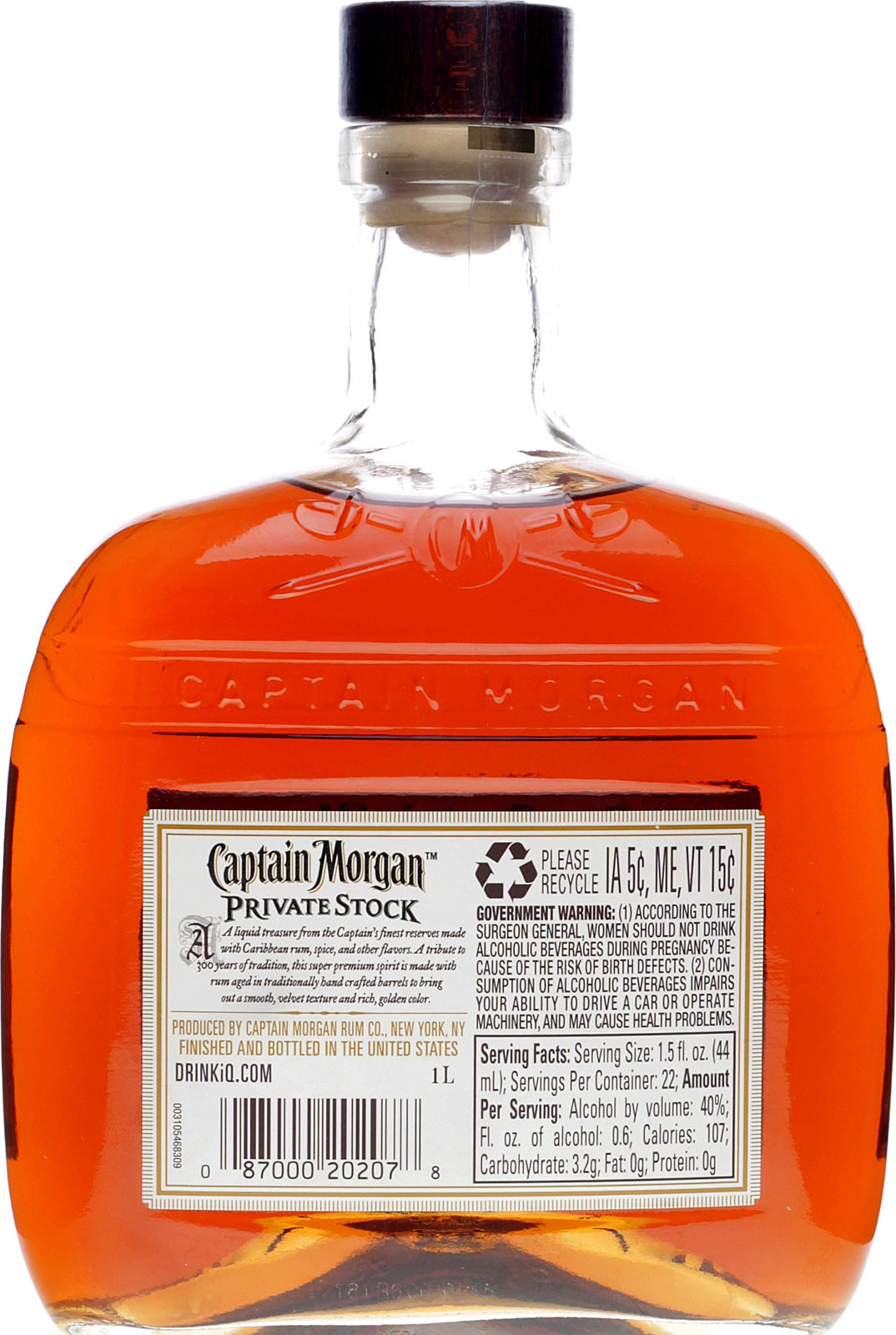 Captain Morgan Jamaica Private Stock 1 Liter 40% Vol.