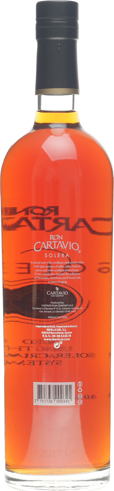 Cartavio Ron Solera 12 Años - Premium Rum