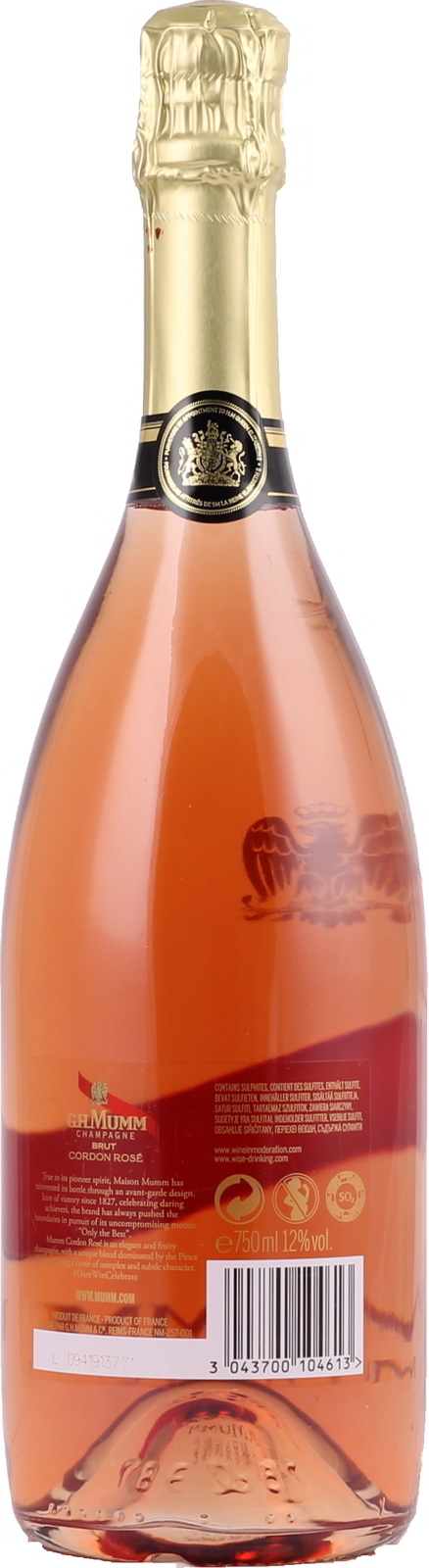 Champagner Mumm Grand Cordon Rose, elegant