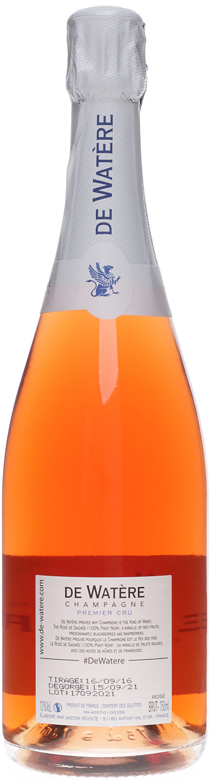 De Watere Rose de Saigneee Champagner aus Frankreich hi