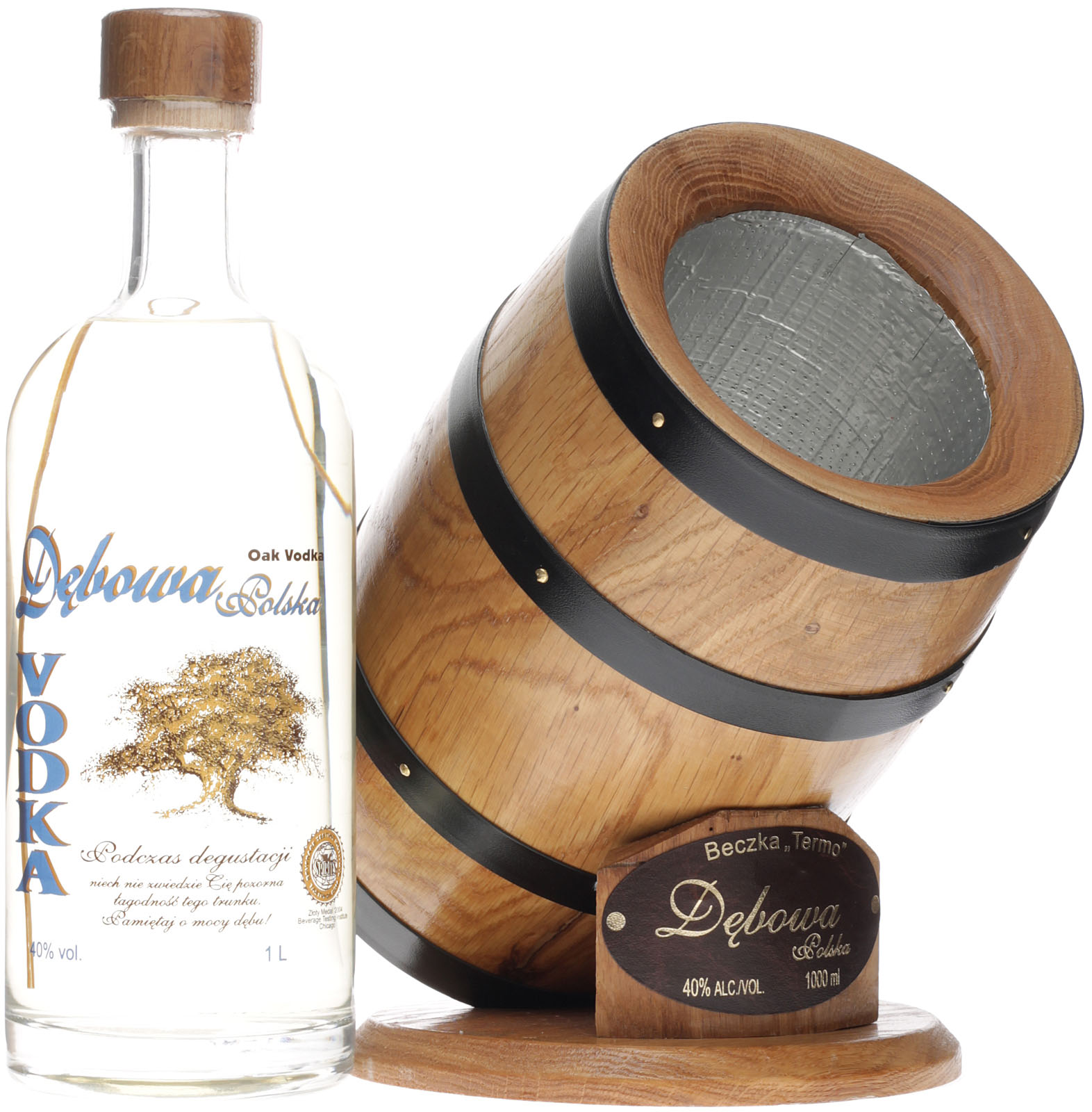 Debowa Oak Vodka im Thermofass 1,0 Liter 40 % Vol.