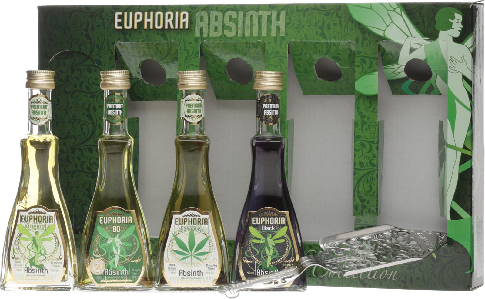 Euphoria Absinth Miniset 4x 0,05 Liter 72,5 % Vol. im S
