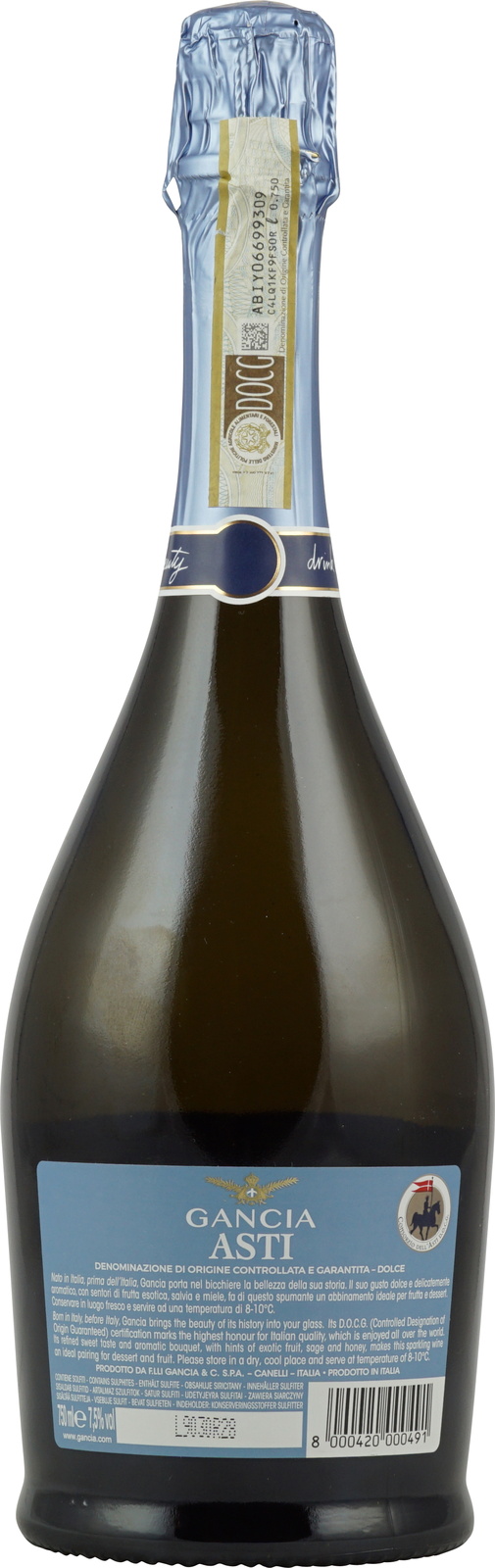Gancia Asti D.O.C.G. 0,75 Liter 7,5 % Vol., nur hier