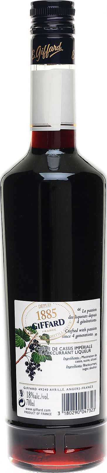 Giffard Crème de Cassis Impérial - schwarze Johannisbee