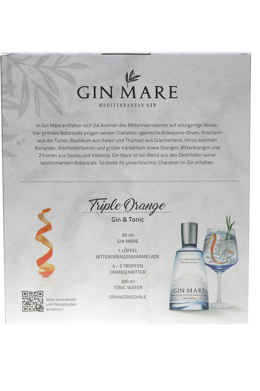 Gin Mare 0,7 Liter Geschenkset mit Glas, neu im Shop