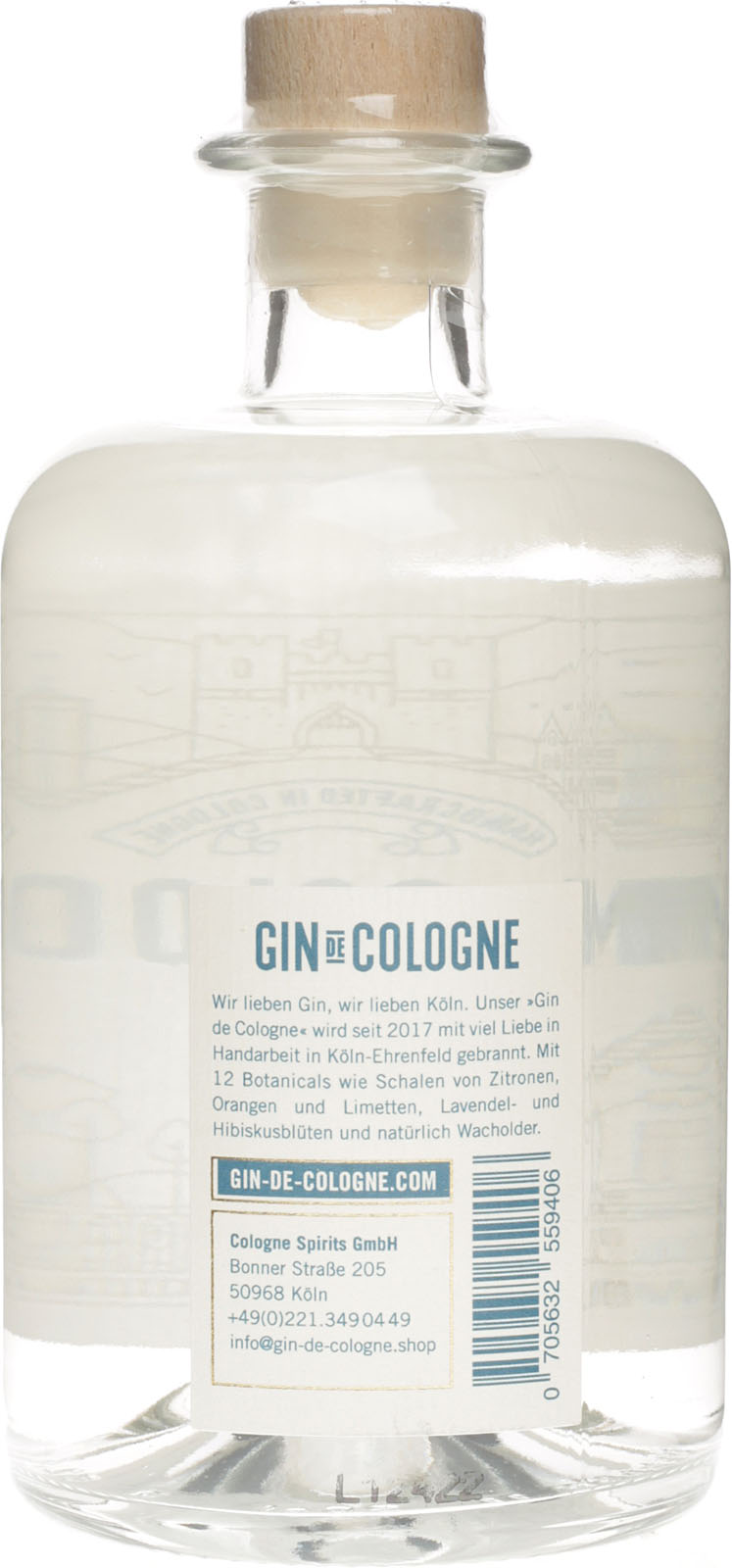 Gin de Cologne 0,5 Liter 42 % Vol. bei uns im Shop kauf