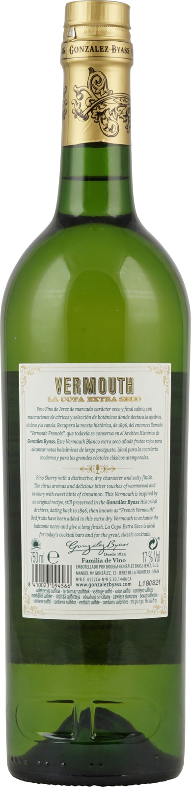 Gonzalez Byass La Copa Extra Seco Vermouth DO, online