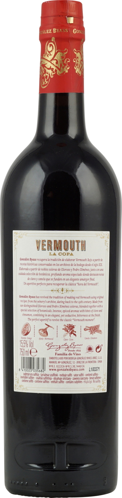 Gonzalez Byass La Copa Rojo Vermouth DO 0,75 Liter 15,5