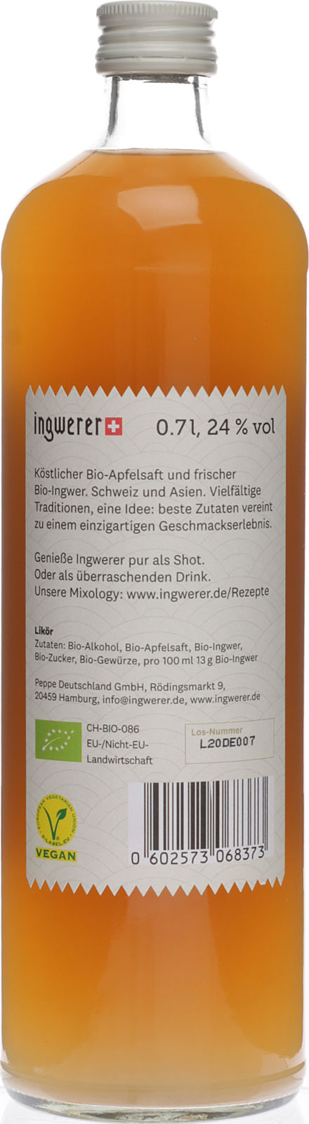 Ingwerer Bio Likör bei uns im Shop kaufen.