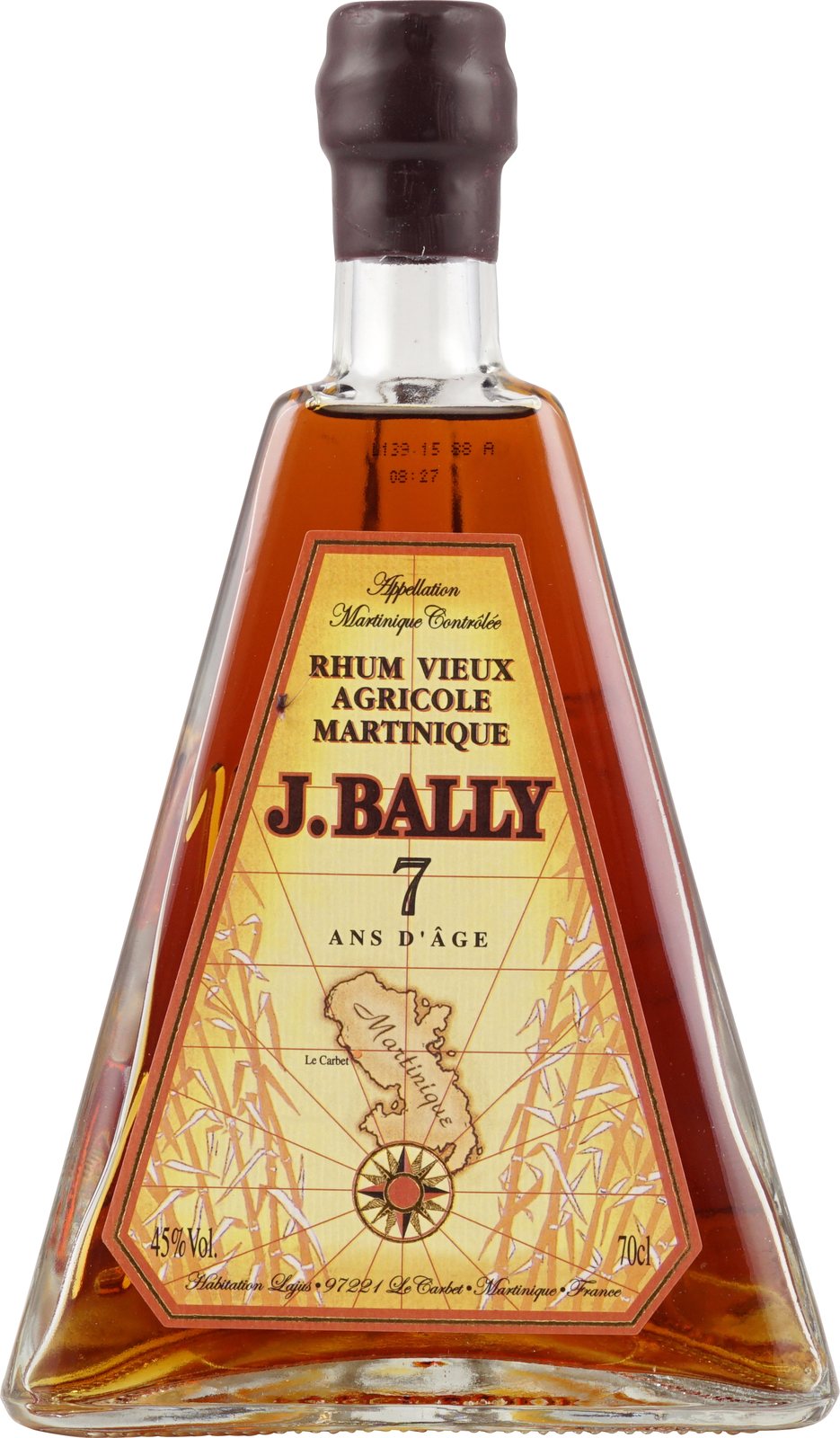 J. Bally Rhum Vieux Agricole 7 Jahre in der Pyramidenfl