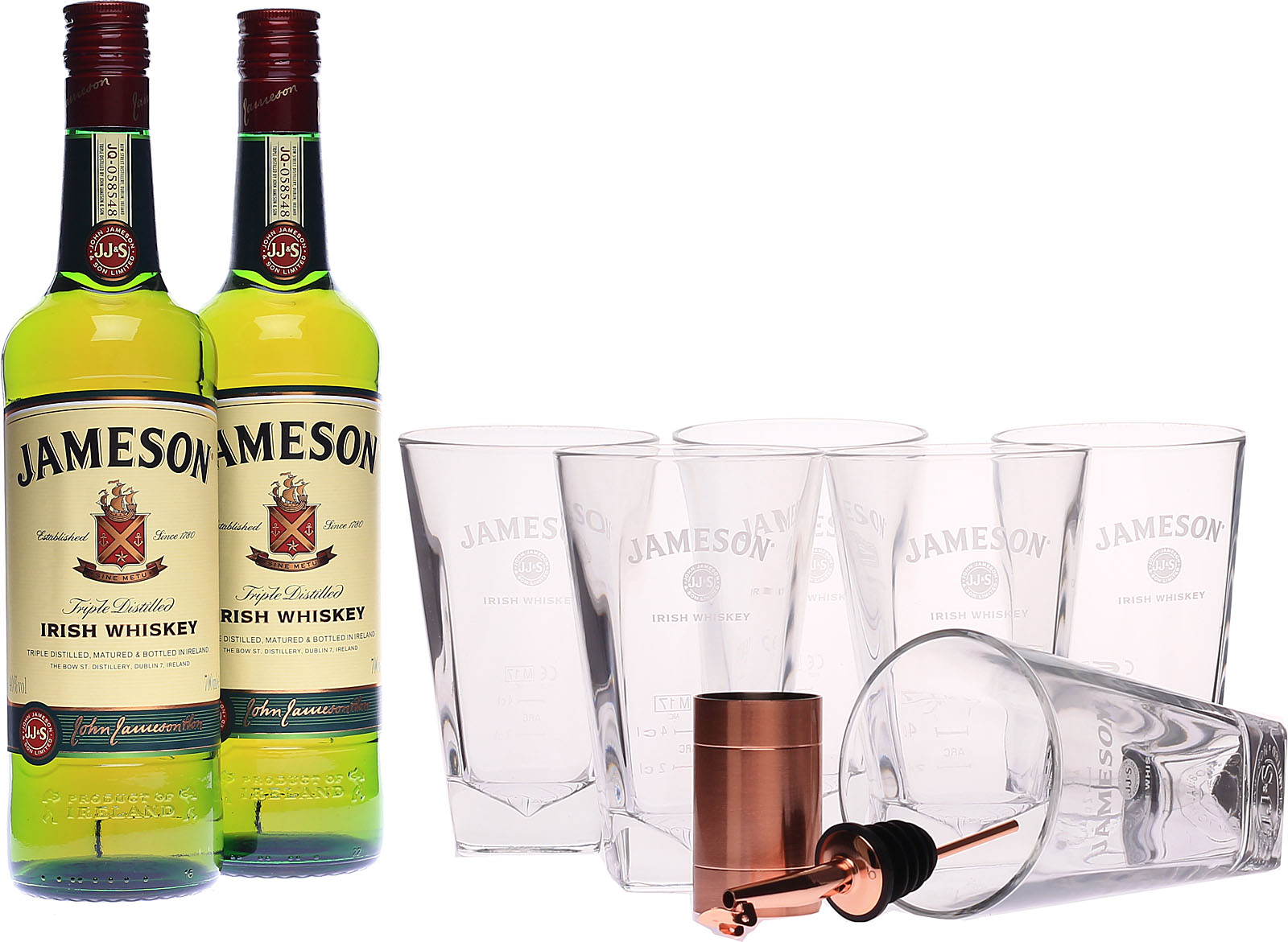 Jameson Irish Whiskey 2 x 0,7 Liter Barkeeper Set