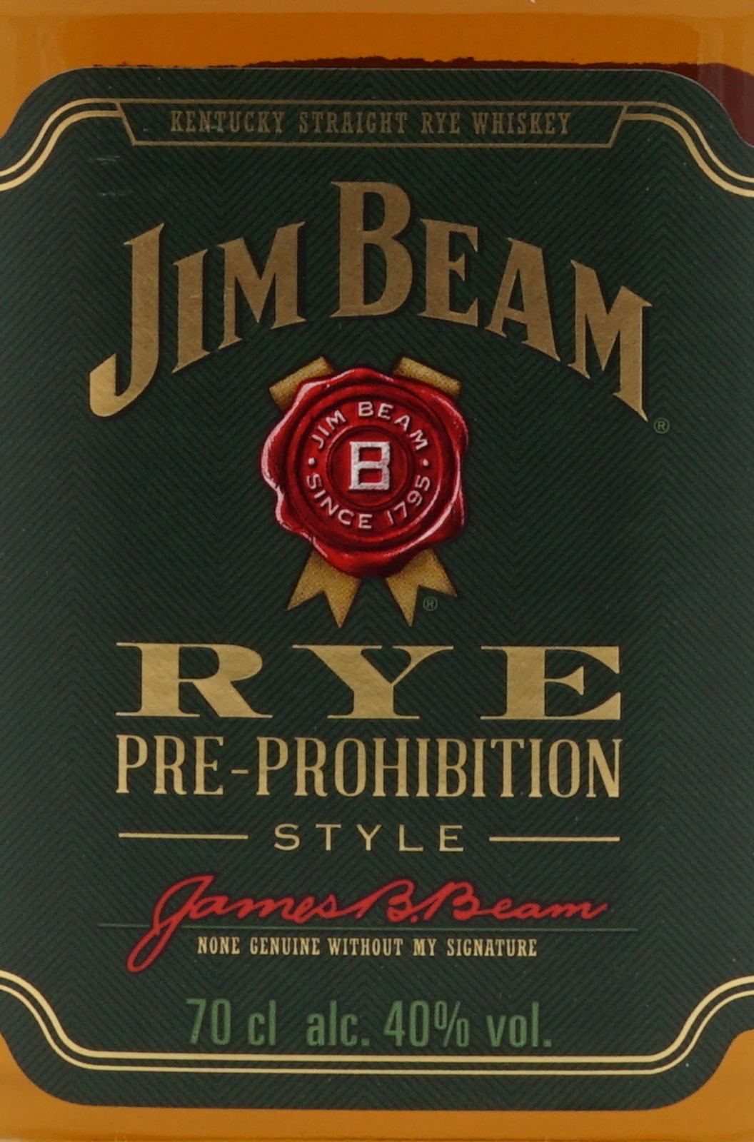 Jim Beam Kentucky Straight Rye Whiskey 0,7 Liter 40% Vo
