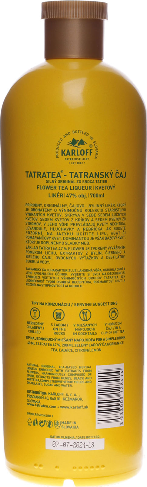 Karloff Tatratea Flower Tea Likör 0,7 Liter 47 % Vol. i