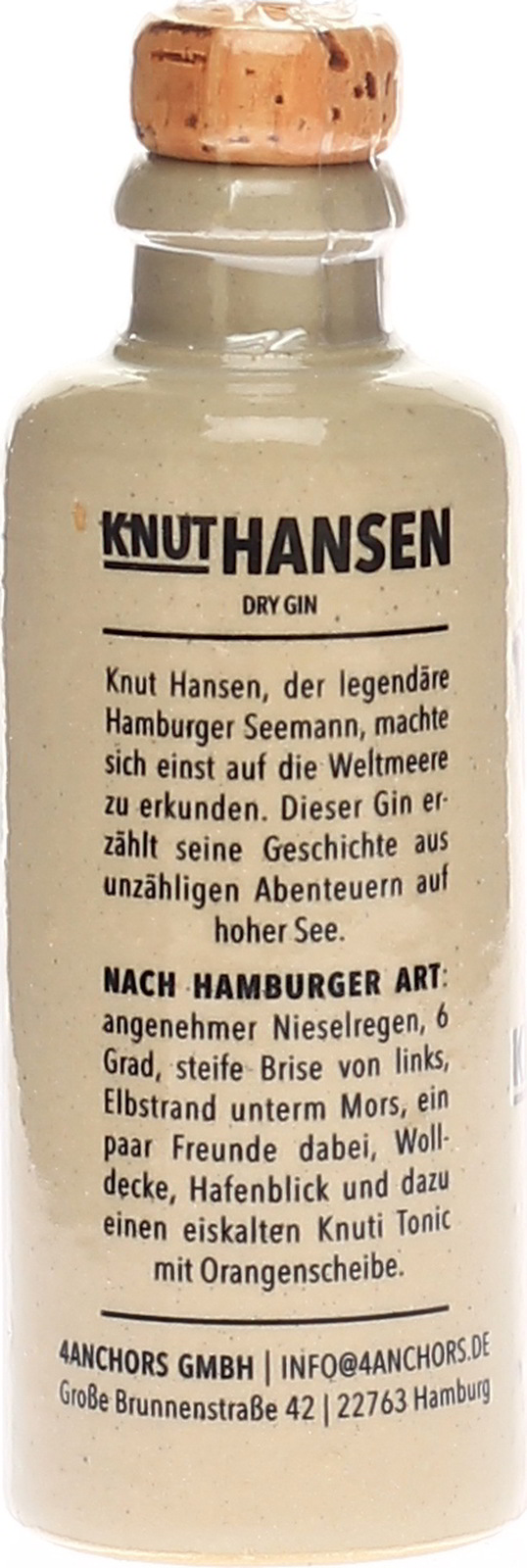 Knut Hansen Dry Gin aus der Nähe von Flensburg, Miniatu