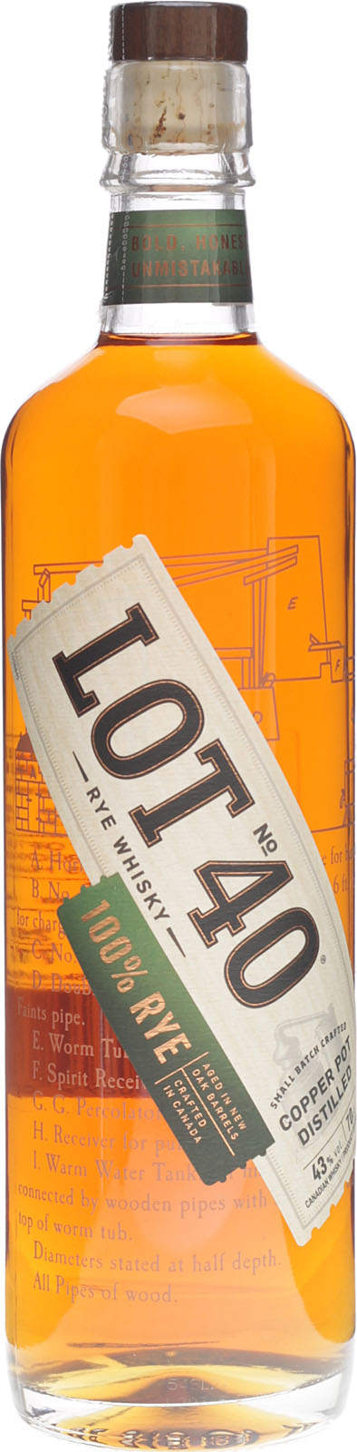 Lot 40 Rye Canadian Whisky 43 % Test und Bewertung bei