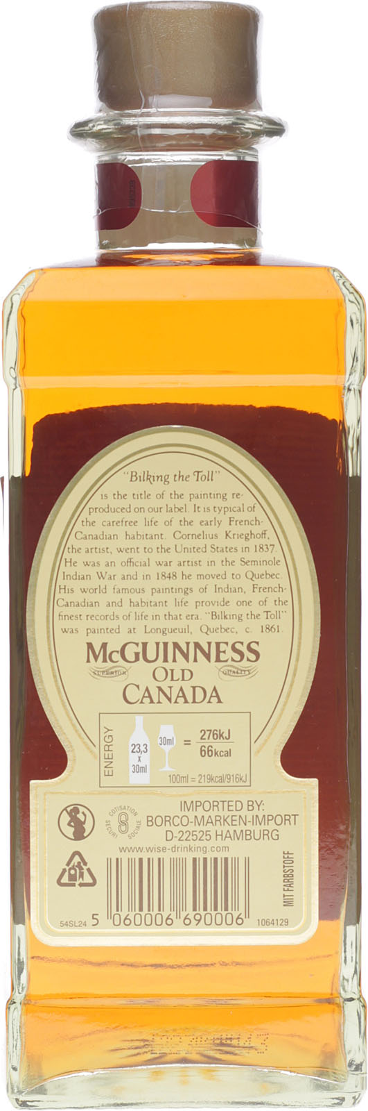 Mc Guinness Old Canada Whiskey bei uns im Shop kaufen.