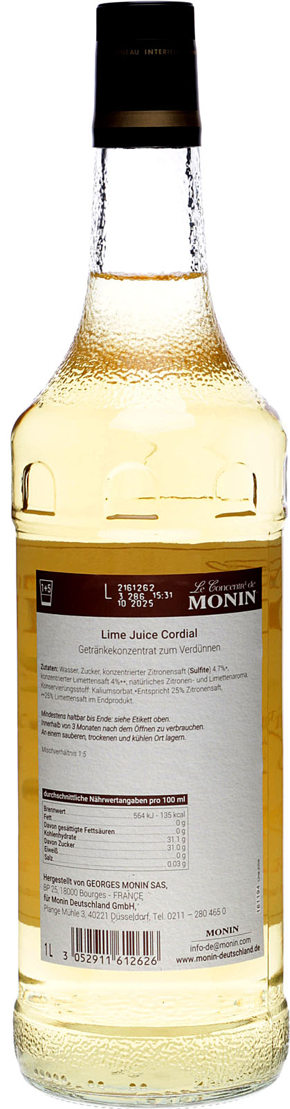 Monin Lime Juice Cordial Mixer Sirup bei barfish.de