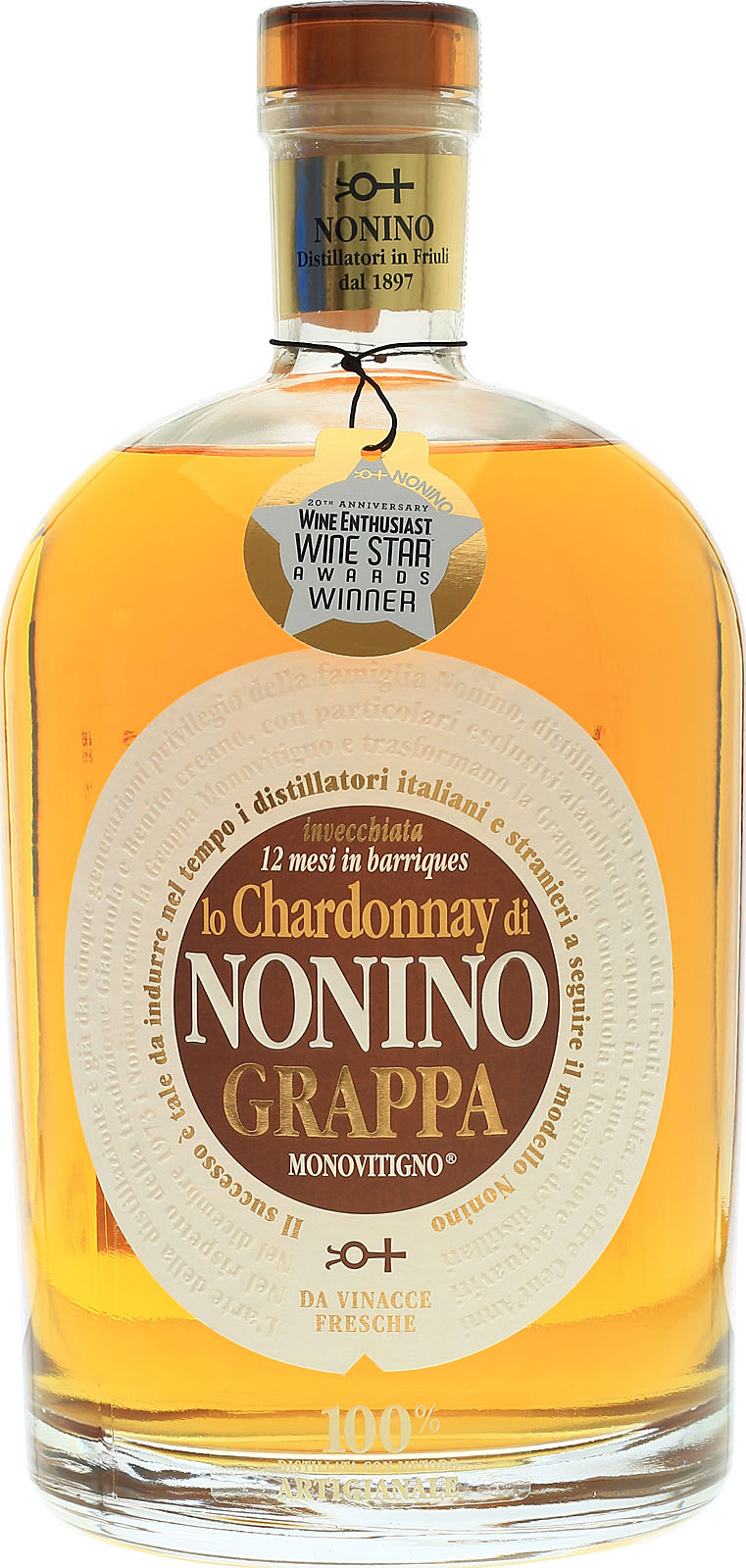 Nonino Grappa Chardonnay di Nonino 2 Liter 41 % Vol.