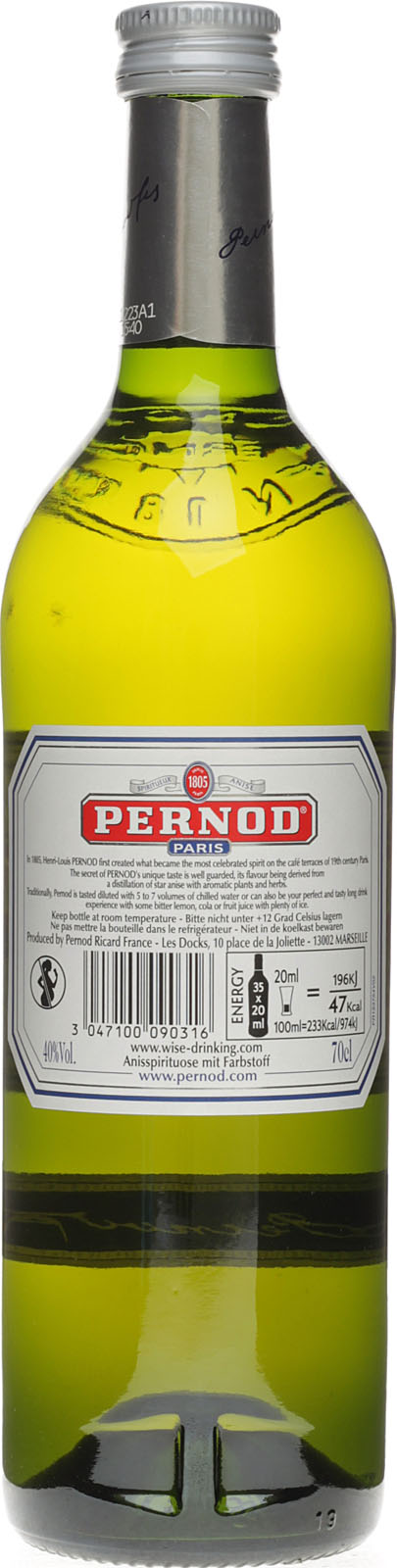 Pernod - Klassischer französischer Anislikör kaufen