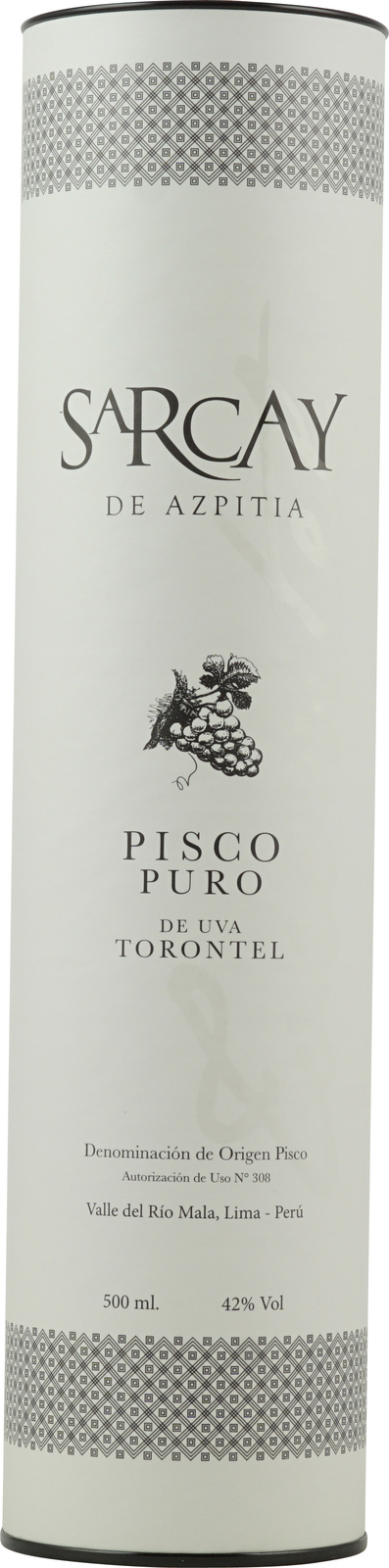 Pisco Puro de Uva Torontel 0,5 l 42 % Vol. hochwertige
