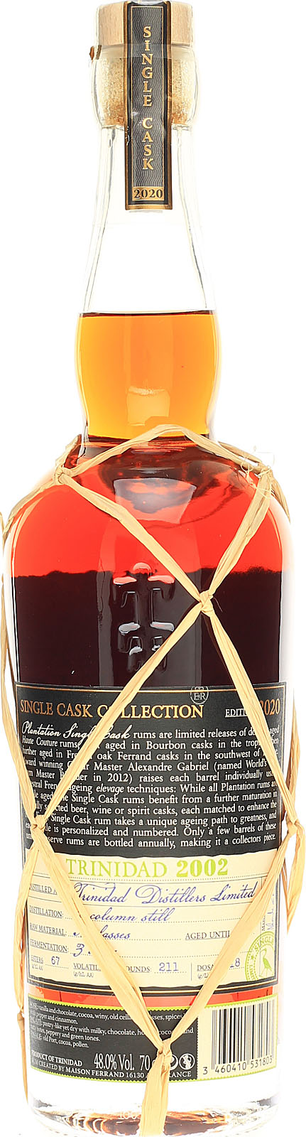 Plantation Single Cask Trinidad 2002 Distillers Limited