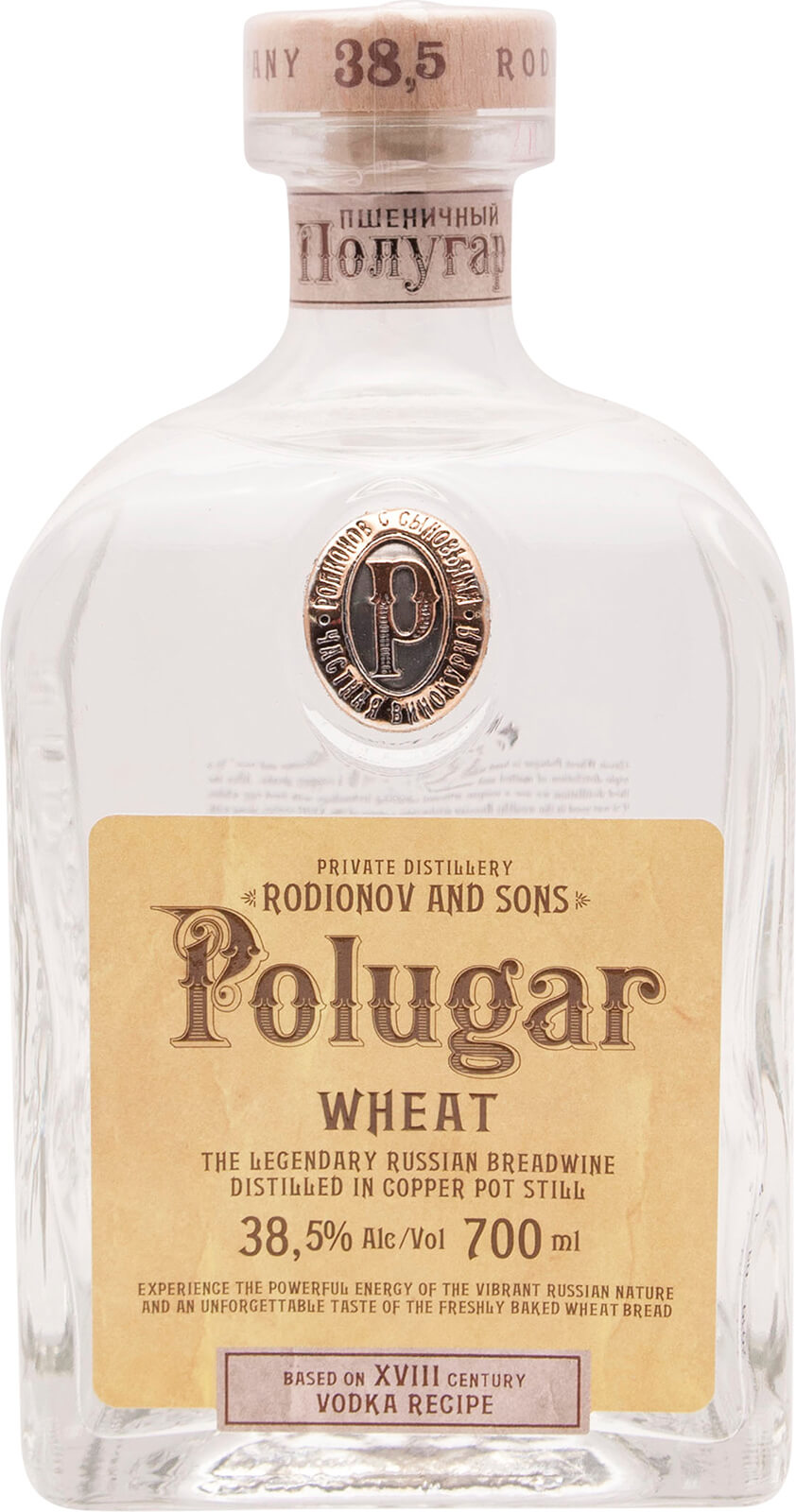Polugar Wheat Legendary Russian Breadwine Wodka 0,7 Lit