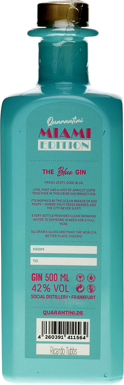 Quarantini Miami Edition Gin Blau bei uns bestellen