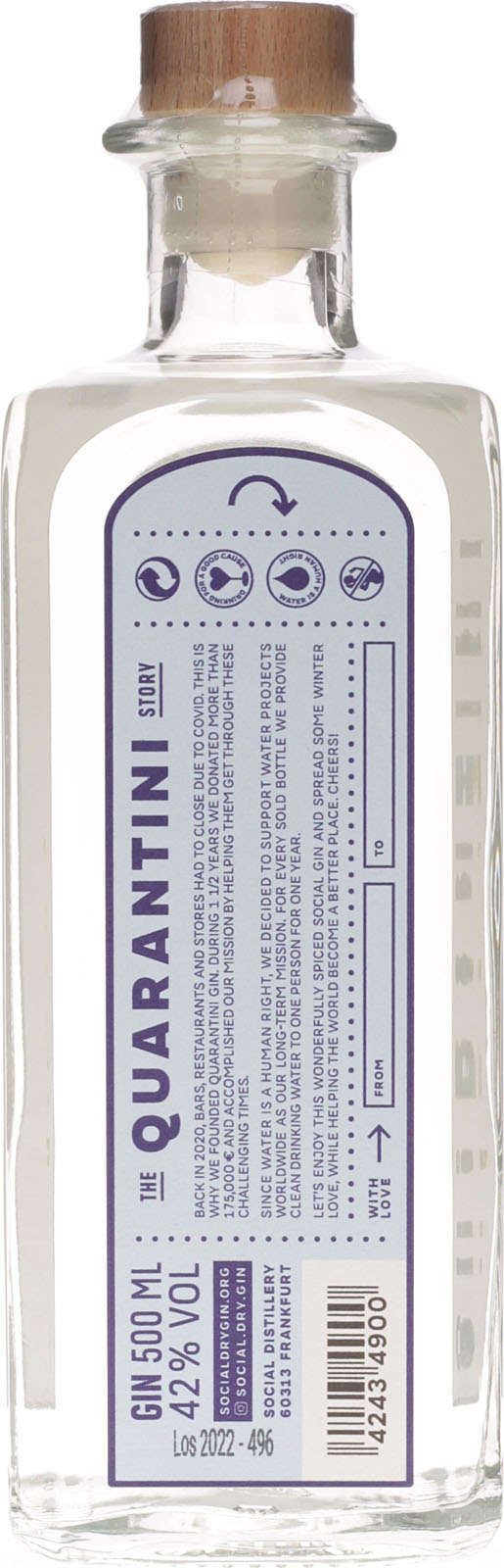 Quarantini Winter Social Dry Gin 0,5 Liter bei uns im S