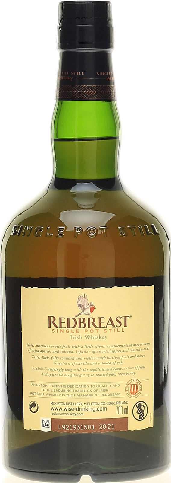 Redbreast 12 Jahre Cask Strength 0,7 Liter 55,8 % Vol.
