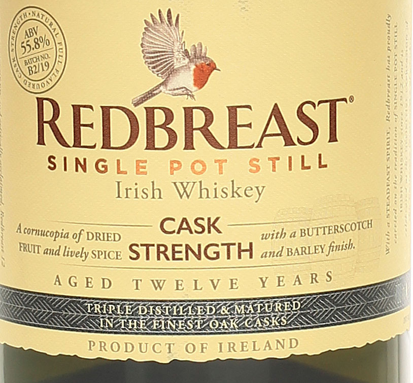 Redbreast 12 Jahre Cask Strength 0,7 Liter 55,8 % Vol.