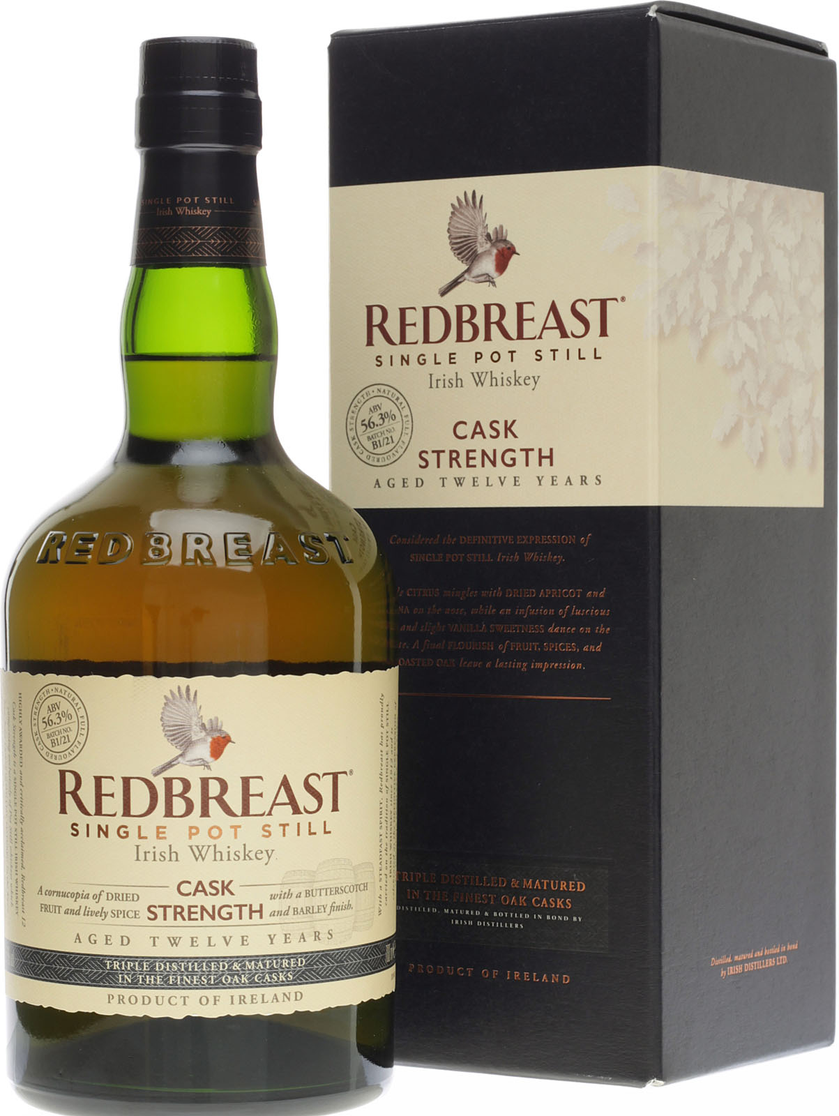 Redbreast 12 Jahre Cask Strength 0,7 Liter 56,3 % Vol.
