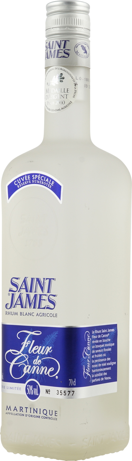 Saint James Rhum Blanc Agricole (Cuvée Spéciale) Fleur